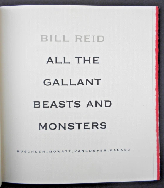 BILL REID First Nations artist GALLANT BEASTS AND MONSTERS Haida ...