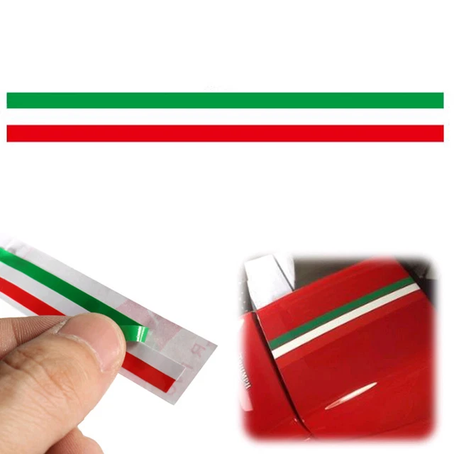 CAR PVC ITALIAN Italy Flag Sticker Strip Decal Badge Bright Color 40 x1 ...