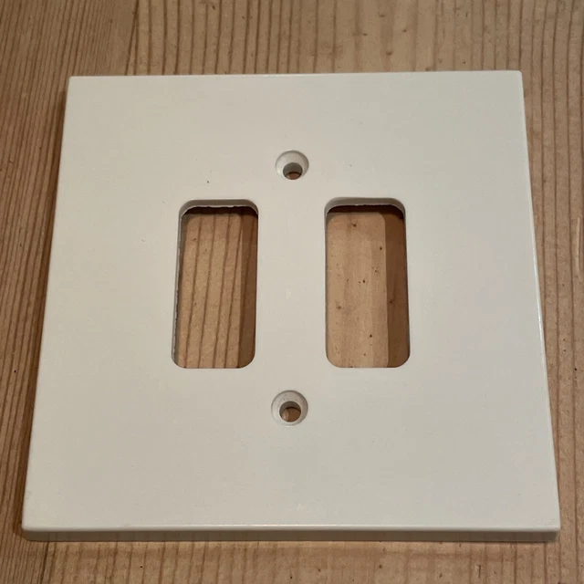 OLD STYLE MK Logic 3632 WHI - 2 Gang White Switch Cover Plate Grid ...