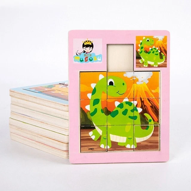 FUNNY ANIMAL SLIDING Puzzle Cartoon Early Education Thinking Toy EUR 8 ...