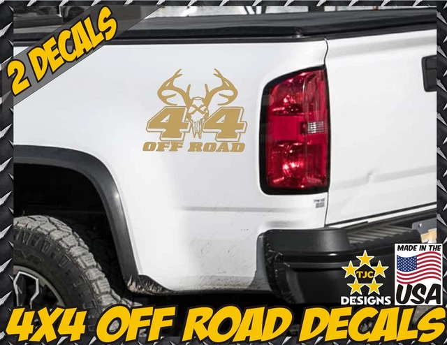 4X4 OFFROAD DECAL Set METALLIC GOLD Chevy Silverado Colorado GMC Deer ...