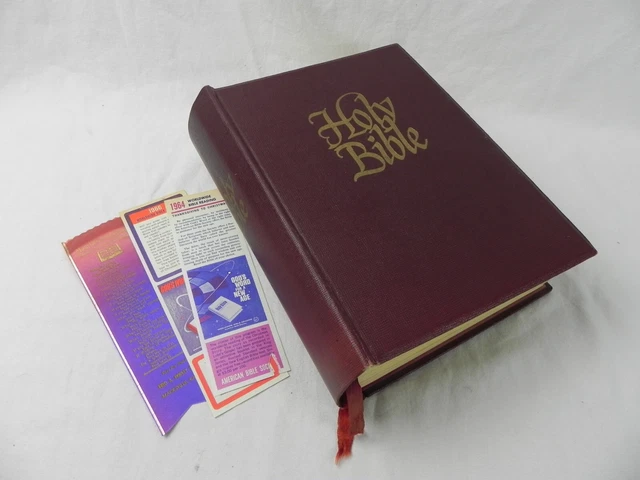 VINTAGE 1959 LARGE King James Holy Bible New/ Old Testament JJ Little ...