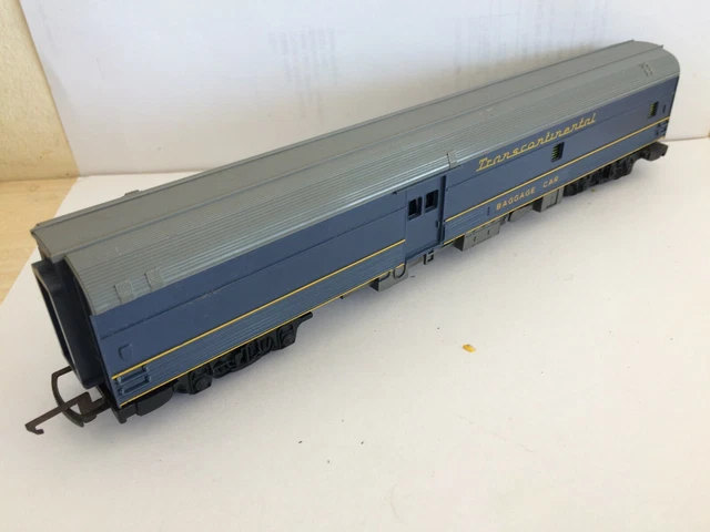 TRIANG R446 BLUE BAGGAGE KITCHEN COACH CAR MK2 RIBBED ROOF VGC ...