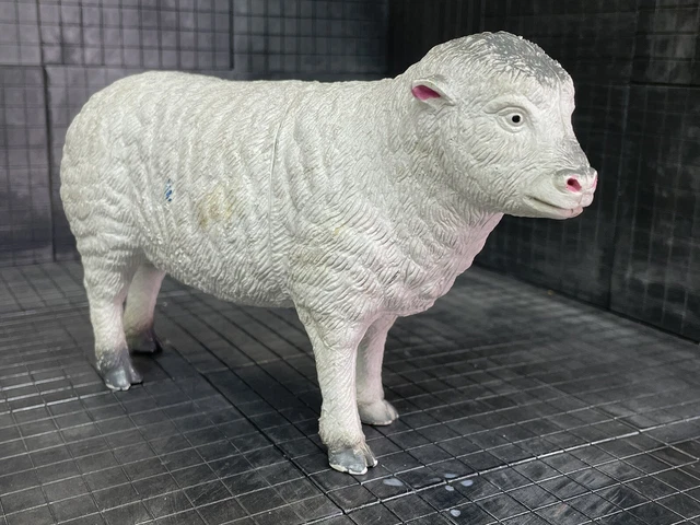 VINTAGE RUBBER SHEEP Farm Animal Imperial Toy Company 1986 Hong Kong $6 ...