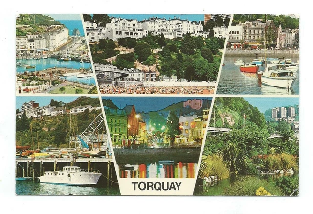 DEVON TORQUAY COLOURMASTER International Multiview Postcard c.1970's ...