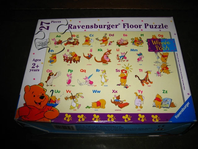 VINTAGE WINNIE THE Pooh Alphabet Floor Puzzle - Vgc - 27 Pieces £9.99 ...