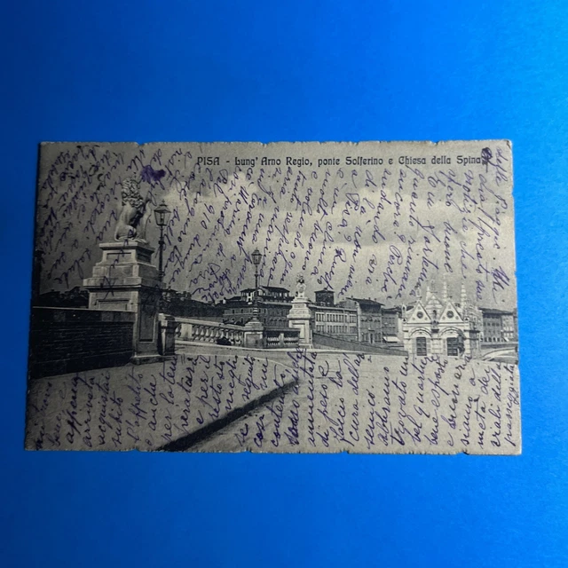 PISA LUNGO ARNO Regio Ponte Solferino Chiesa Sp- Cartolina Piccola ...