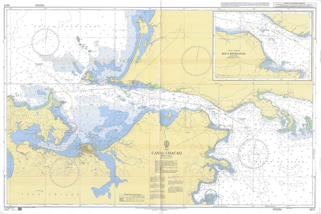 4271 CHILE CANAL Chacao Chart Map Maritime Marine Nautical Wall Paper ...