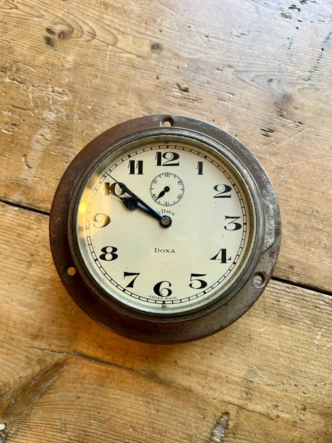 VINTAGE DOXA CAR 8 Day Dashboard Clock Swiss Made Antique £99.99 ...