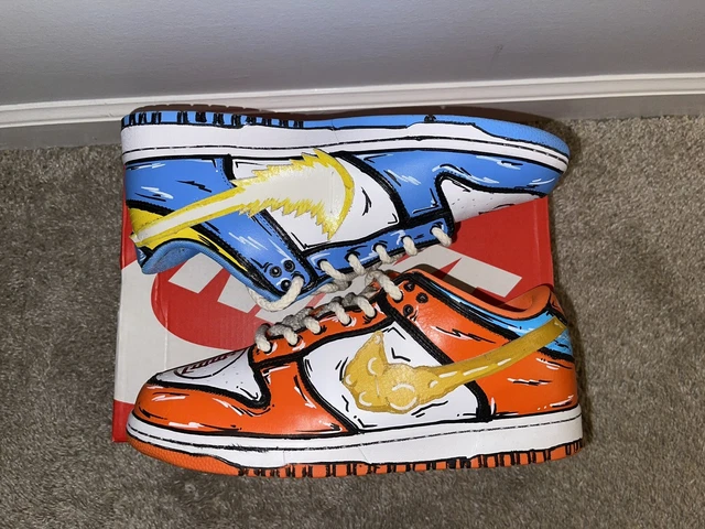 NIKE DUNK LOW(DRAGONBALL Goku, Vegeta) Custom (University Blue ...
