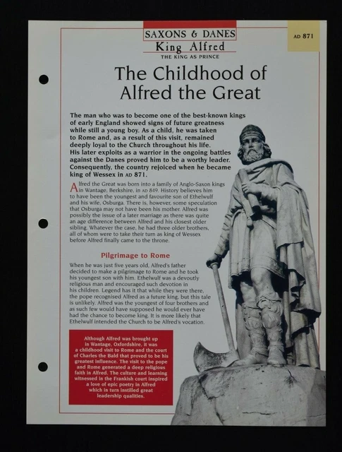 KINGS & QUEENS Maxi Card - The Childhood Of Alfred The Great - Saxons & Danes $8.97 - PicClick AU
