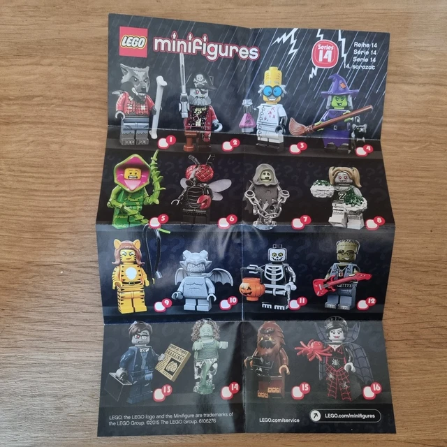 LEGO COLLECTABLE MINIFIGURE Series 14 Tick Sheet/Checklist/Leaflet ONLY ...