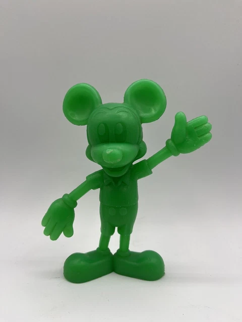 WALT DISNEY LOUIS MARX & CO. Green MICKEY MOUSE FIGURINE-1971- MADE IN ...