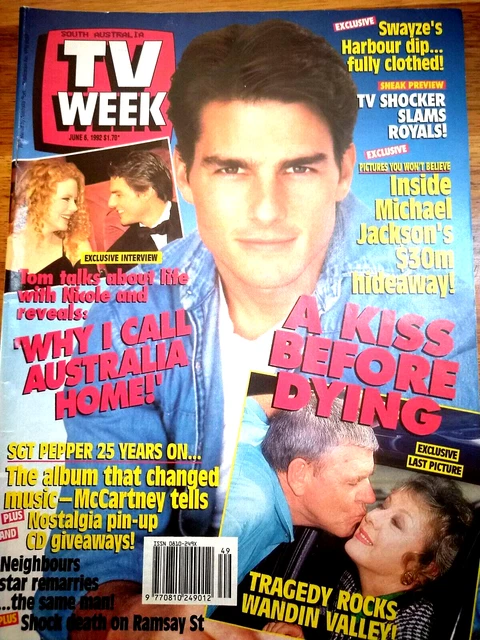 1992 TV WEEK magazine Tom Cruise~Michael Jackson~George Michael~Beatles ...