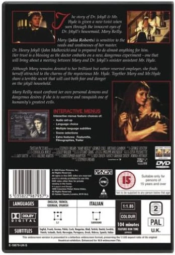 MARY REILLY (DVD) Julia Roberts John Malkovich George Cole Michael ...