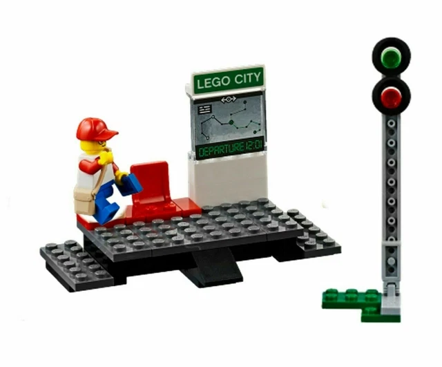 LEGO CITY TRENO, stazione semaforo ferrovia 7939 60197 60198 60051 ...