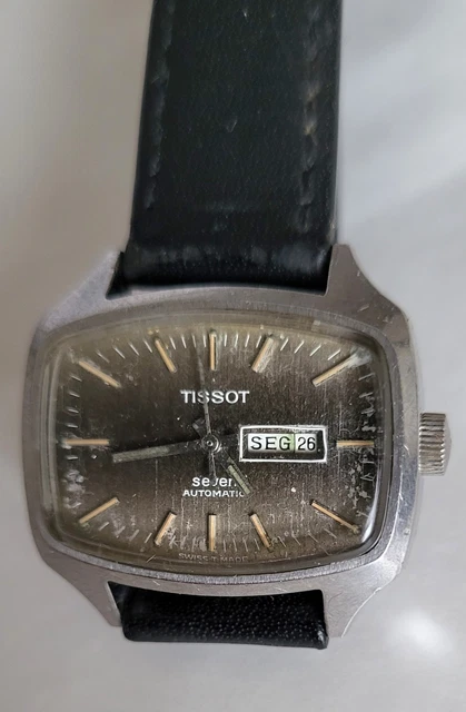 VINTAGE 1970S TISSOT Seven Automatic TV Shape Ladies Wristwatch. £57.92 ...