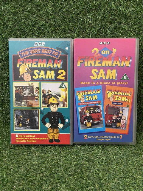 FIREMAN SAM VHS Bundle - Children Kids Video Tape X2 - 2 On 1 / Very ...