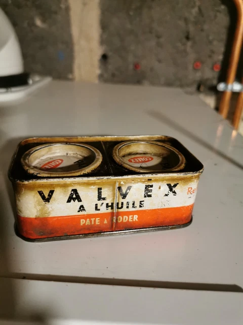 ANCIENNE BOITE DE pate a roder VALVEX a l'huile Déco Garage Automobilia ...