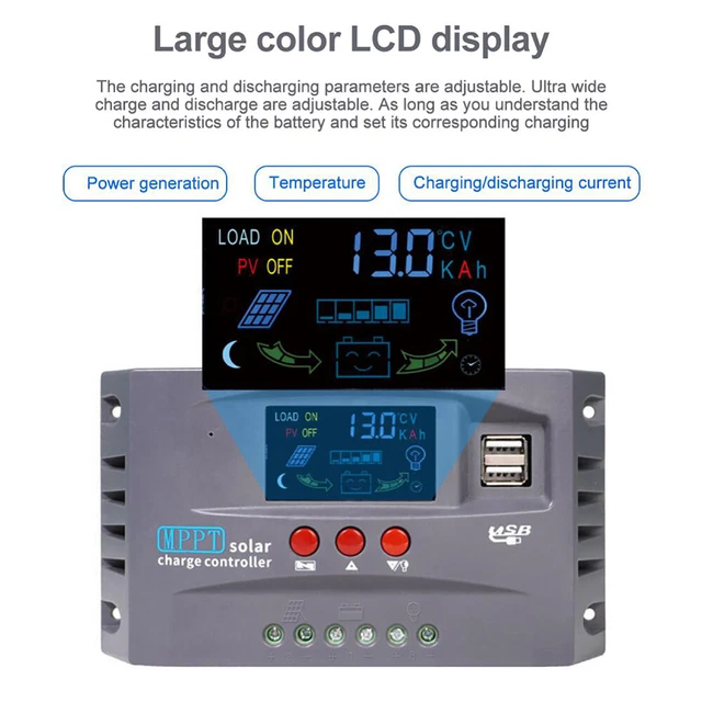 SOLAR CONTROLLER 12VOLT/24VOLT Automatic Identification Solar ReCharger LCD J5T1 $34.88 ...