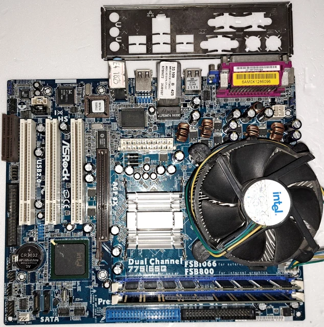 SCHEDA MADRE ASROCK 775i65G con CPU Intel Socket 775 e Ram EUR 35,00 ...