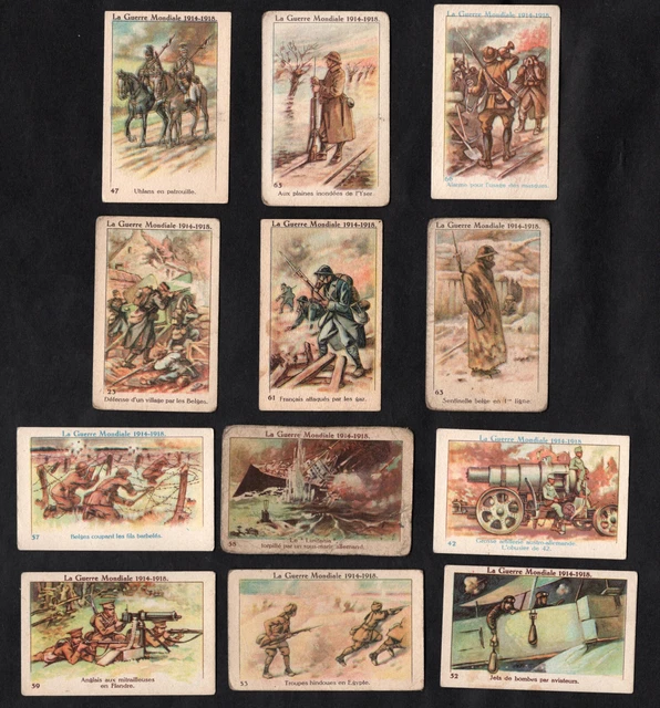 12 VERY RARE Teinture L'Alsacienne World War 1 Battle Cards Canons ...