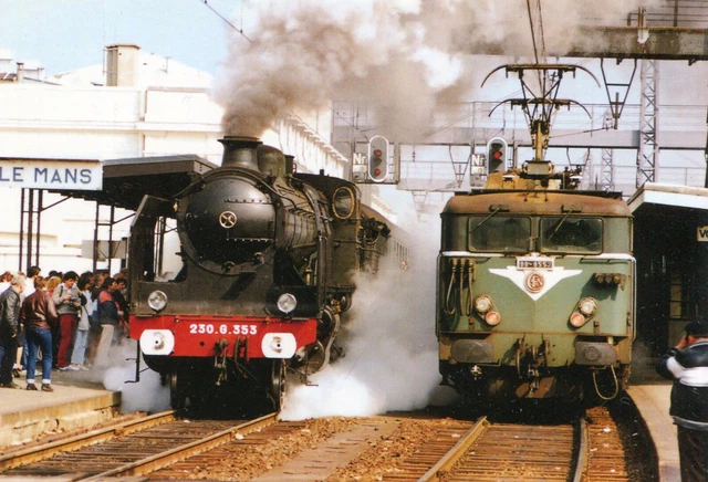 TRAIN LOCOMOTIVE 230 G 353 SNCF navette autour de LE MANS Résistance ...