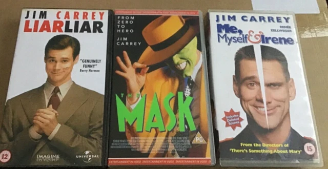 COLLECTION OF JIM Carrey VHS films The Mask, Liar Liar and My Myself ...