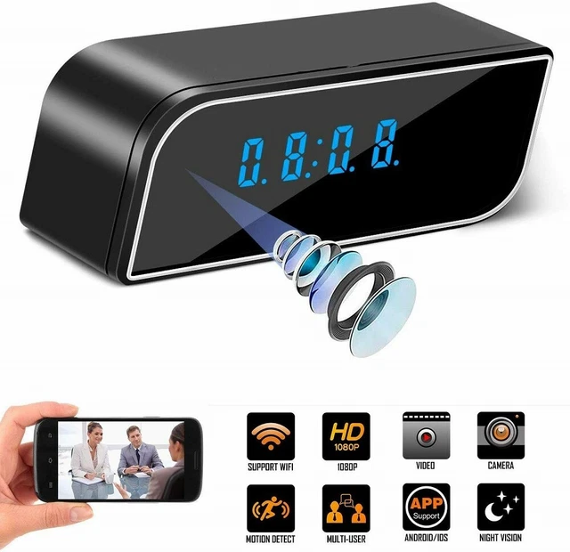 MINI IP CLOCK Camera Wifi HD 4K 1080P, Home Security Check, Spy £91.08 ...
