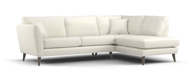 SOFOLOGY KESWICK LARGE L Shaped Corner Sofa Cream Corner Sofa in weave ...