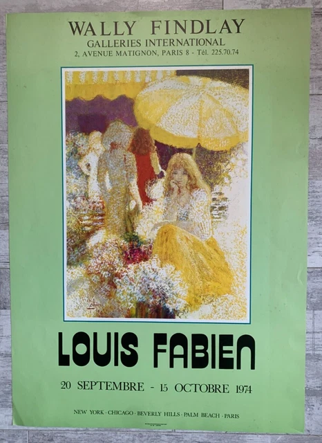 AFFICHE WALLY FINDLAY Galleries International Exposition Louis Fabien ...
