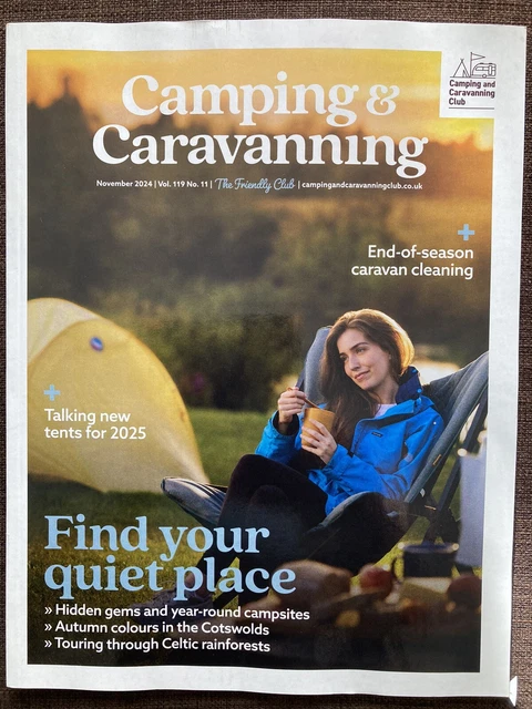 CAMPING & CARAVANNING Club Magazine, November 2024 £1.49 - PicClick UK