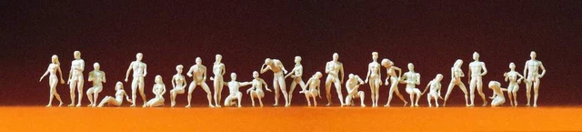 26 UNBEMALTE H0 Figuren, "Adam und Eva", Preiser 16400 EUR 18,50 ...