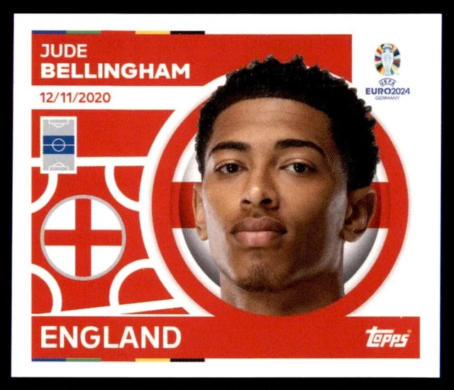 TOPPS UEFA EURO 2024 Sticker - Jude Bellingham England No. ENG16 EUR 1 ...