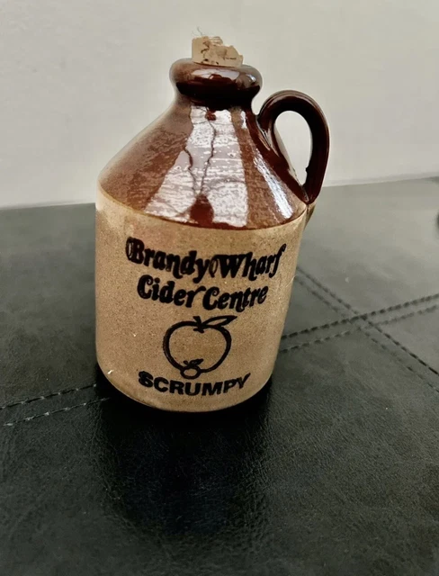 VINTAGE STONEWARE SCRUMPY Jar Brandy Wharf Mencave Bar Gift £10.00 ...