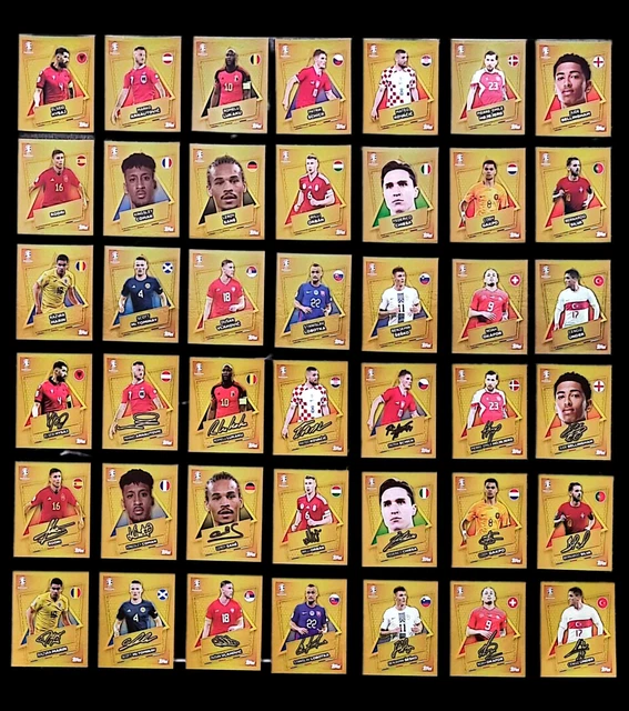 TOPPS UEFA EURO 2024 Sticker-- Star Player / Star Player Signature EUR ...