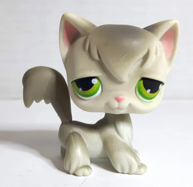 LPS LITTLEST PET Shop #20 Gray & White Angora Cat w/Green Eyes $14.99 ...