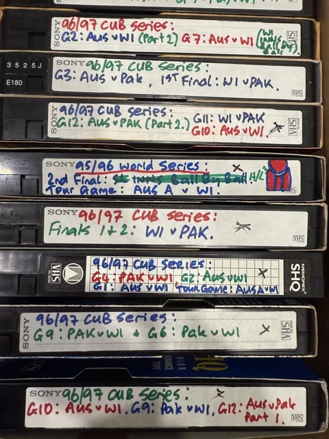 1996/97 WORLD SERIES Cricket VHS tapes. $50.00 - PicClick AU