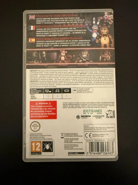 FIVE NIGHTS AT Freddy's: Help Wanted Boxed (Nintendo Switch, 2020) £16. ...