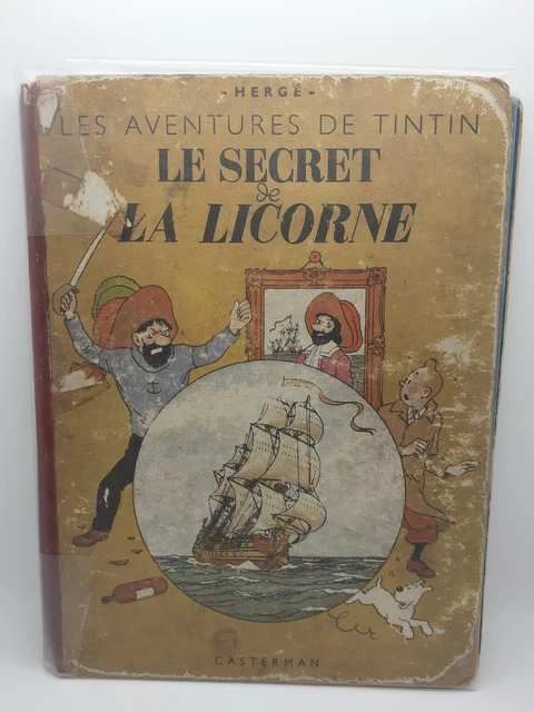 Ancienne Bd Tintin Et Le Secret De La Licorne B4 Casterman 1950 Comic
