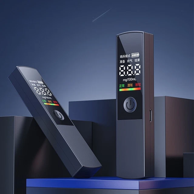 RECHARGEABLE NON CONTACT Digital Breathalyzer Compact and Travel ...