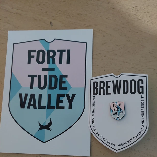BREWDOG FORTITUDE VALLEY Postcard & Pin Badge £20.00 - PicClick UK