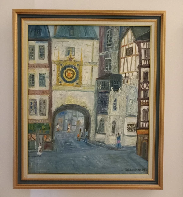 TABLEAU HUILE SUR toile signé Par Michel Lallemand Peintre Normand. EUR 800,00 - PicClick FR