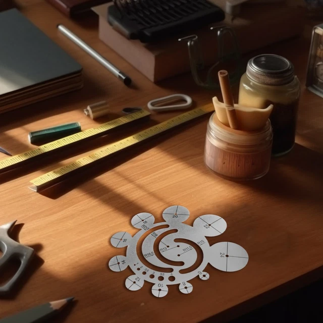 RULER STENCIL CORNER Radius Template Circle Templates Drawing £11.39 ...