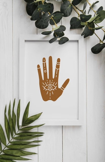 HAND VINYL DECAL Handprint Finger Sticker Hand gesture Creative hand ...