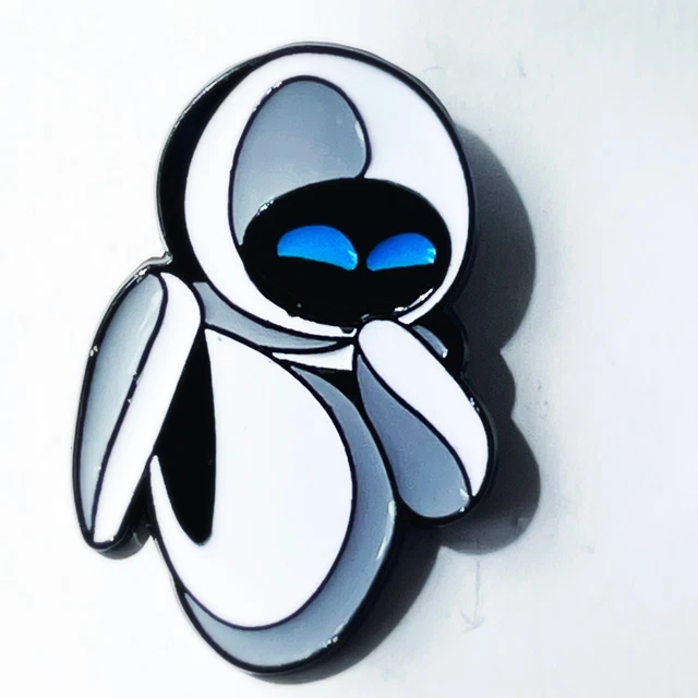 WALL-E EVE PIN Badge Pixar CGI Disney Robot Trash Cleaner Eco New Free ...