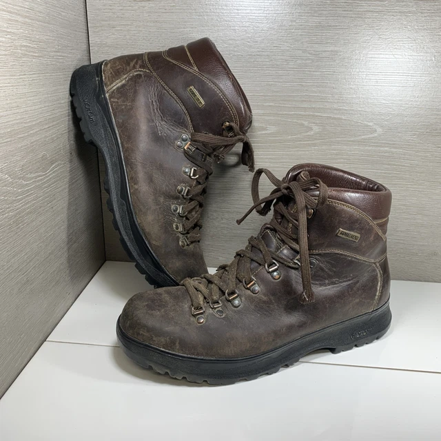 LL BEAN CRESTA Vibram Gore-Tex Boots Size Brown Leather Hiking Italy ...