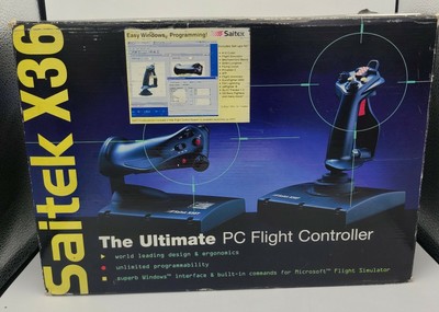 VINTAGE SAITEK X36 PC Flight Control Simulator Joystick/Throttle ...