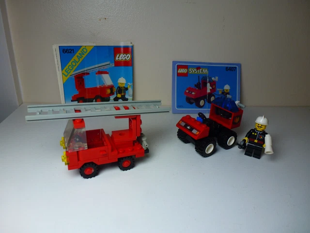 LEGO CLASSIC TOWN Camion dei pompieri (6621) e Capo dei pompieri (6407 ...