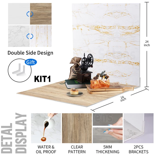 2PCS BACKDROPS BOARDS 3D Paper Background Photography Studio Prop ...